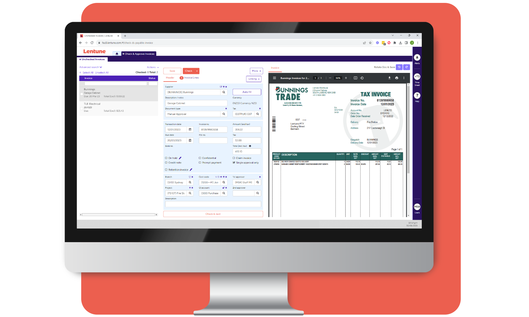 Invoice Automation Software | AP Automation for Construction | Lentune